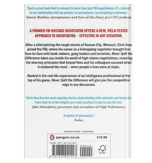 Never Split the Difference - Bookbins